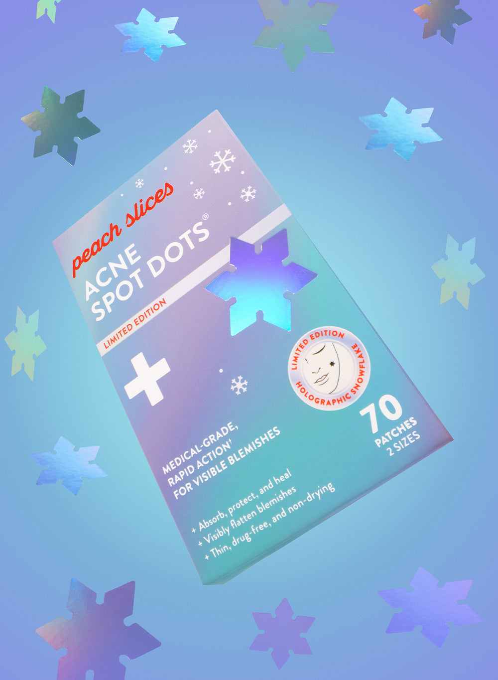 Peach Slices Holographic Acne Spot Dots - Acne Patch | Peach & Lily
